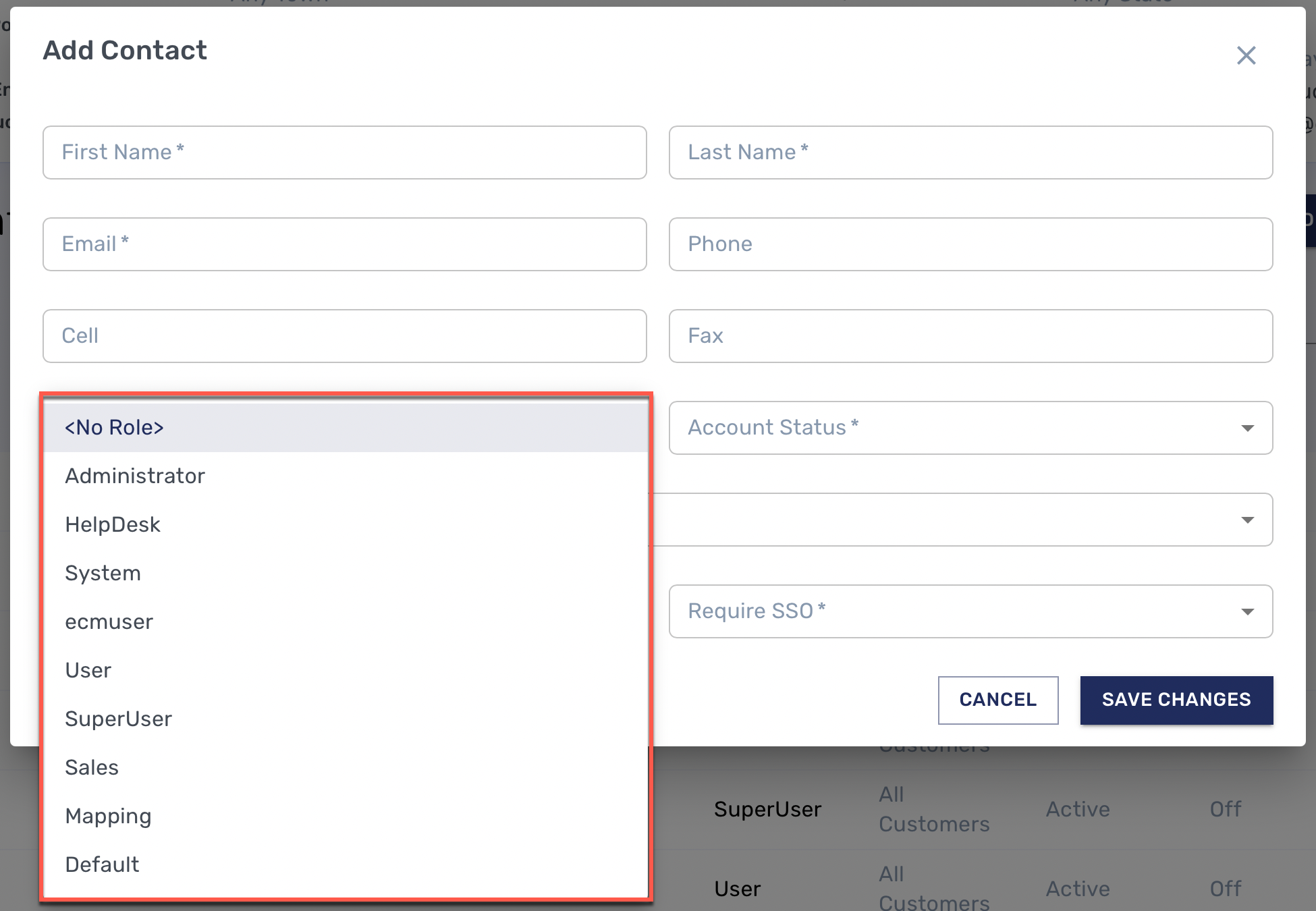 Adding, Modifying and Deleting Users